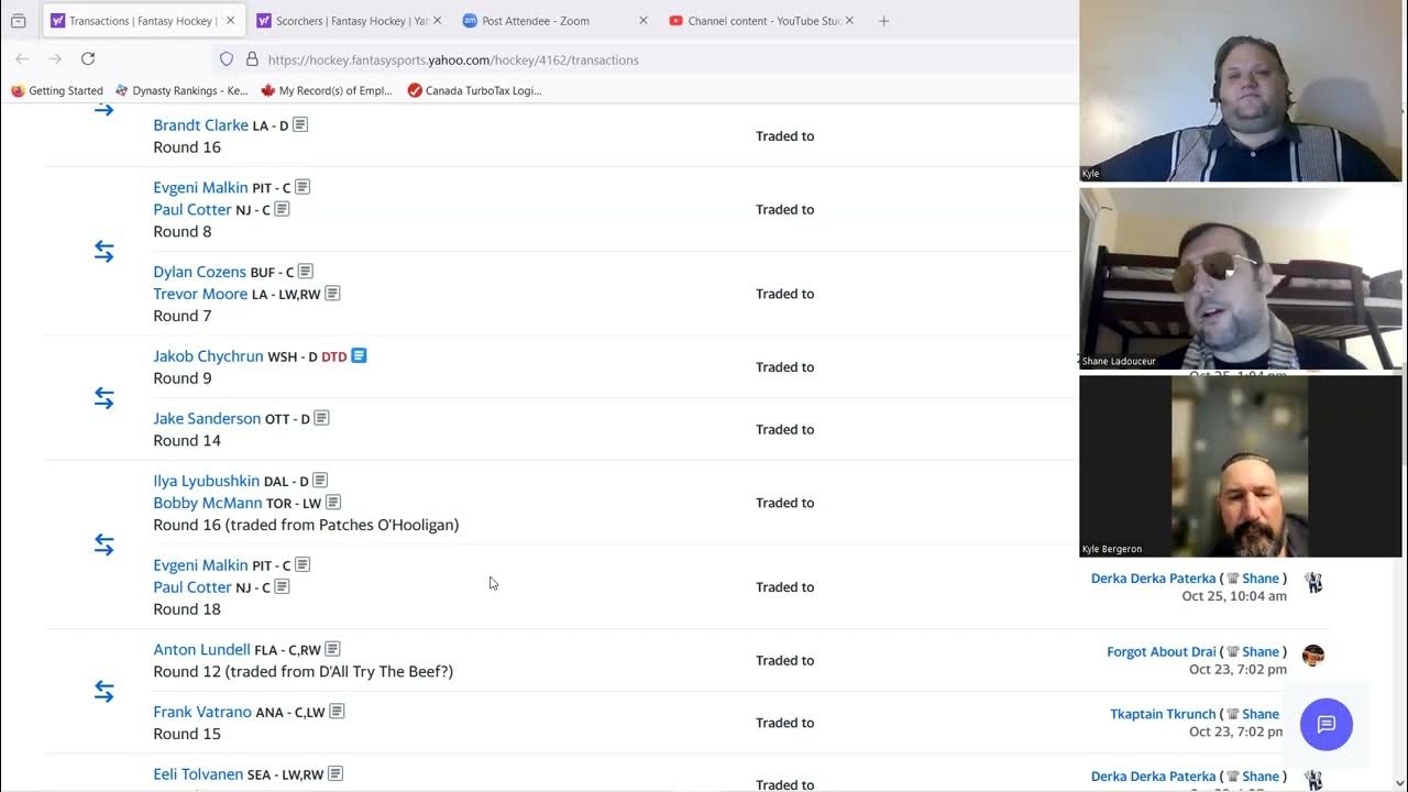 Scorchers Hockey Pool- Week 4(Part 2) - YouTube