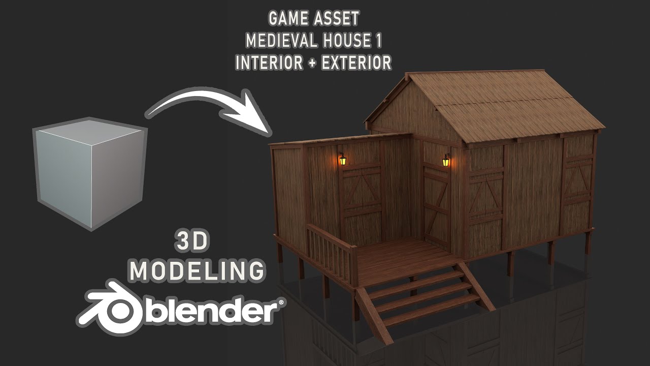 Medieval Fantasy House 1 Modeling in Blender - Blender Tutorial - Game ...