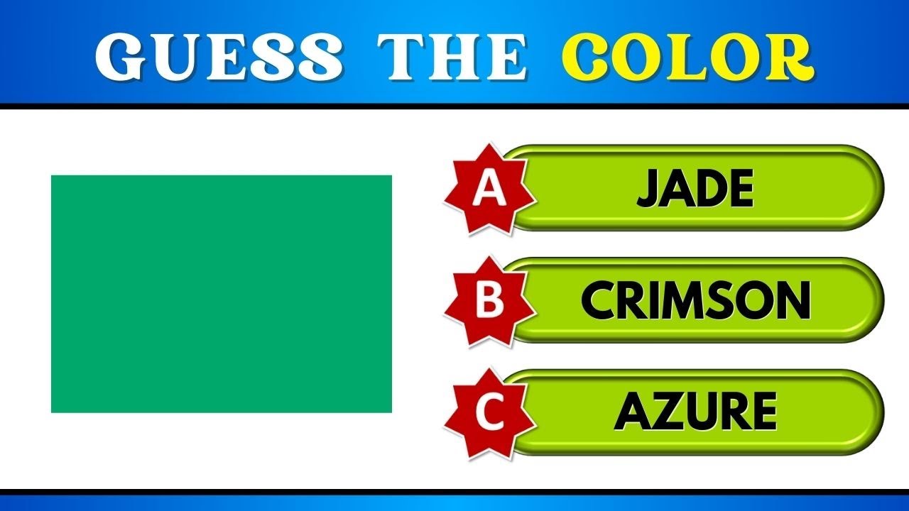 Guess the Color with choices | Multiple Choice Quiz | Learn Entry - YouTube