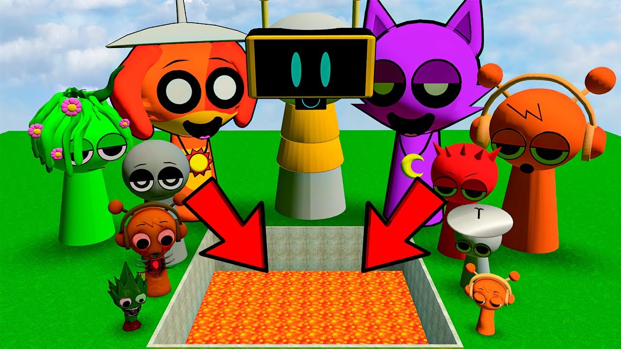 SPARTAIN KICKING CHALLENGE ALL SPRUNKI FAMILY in LAVA - Garry's Mod ...