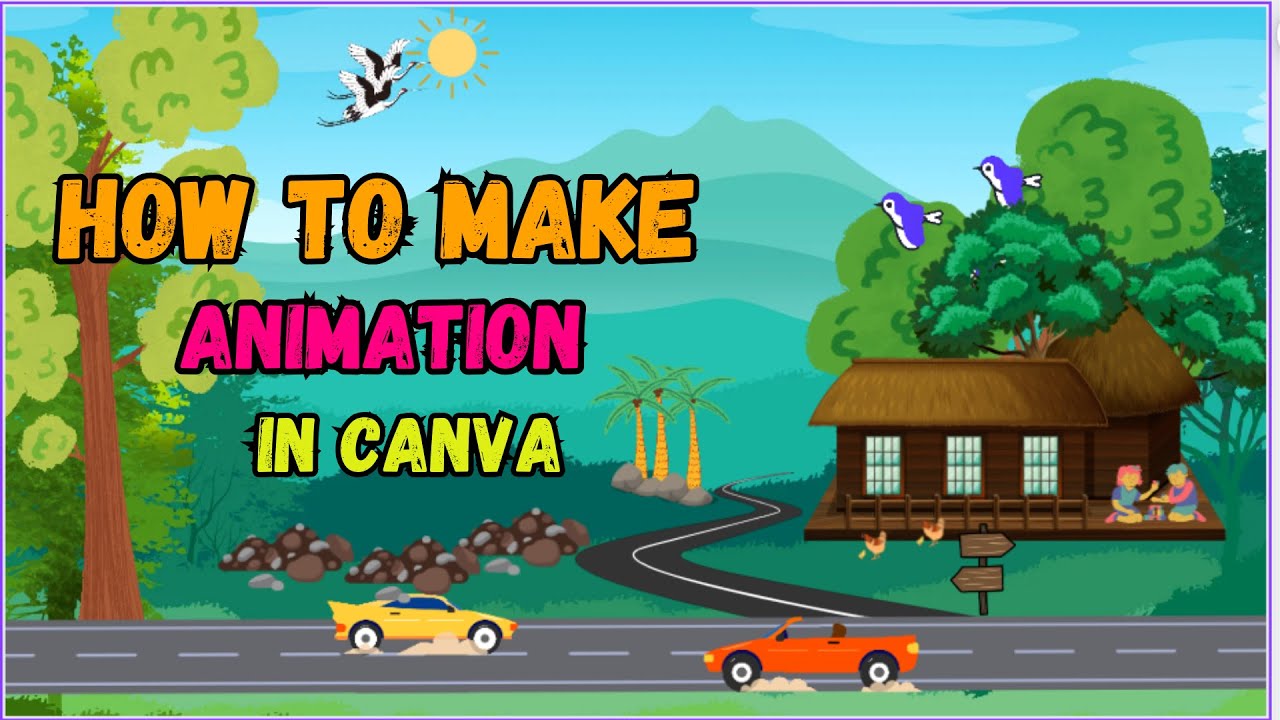 HOW to make CARTOON animation in CANVA || canva cartoon animation - YouTube