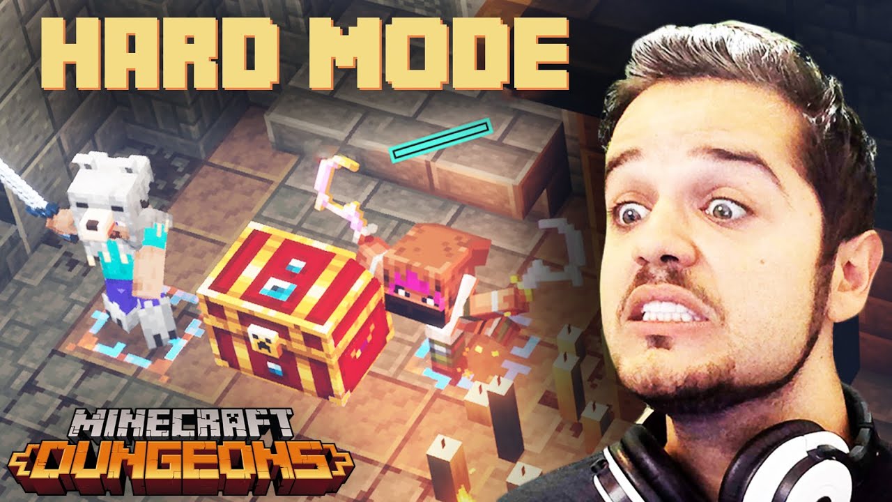 HARD Mode Challenge! Minecraft Dungeons BETA (Gameplay Preview) - YouTube