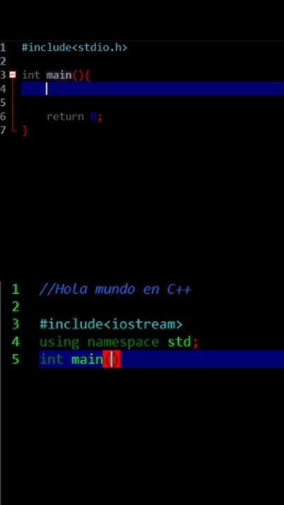 Hola mundo en C vs Hola mundo en C++ #holamundo #programacion # ...