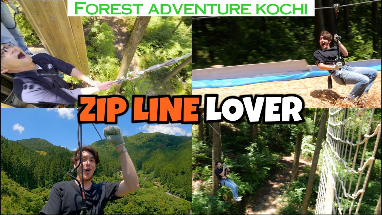 Amazing long ZIP line with great nature in Kochi Japan - YouTube