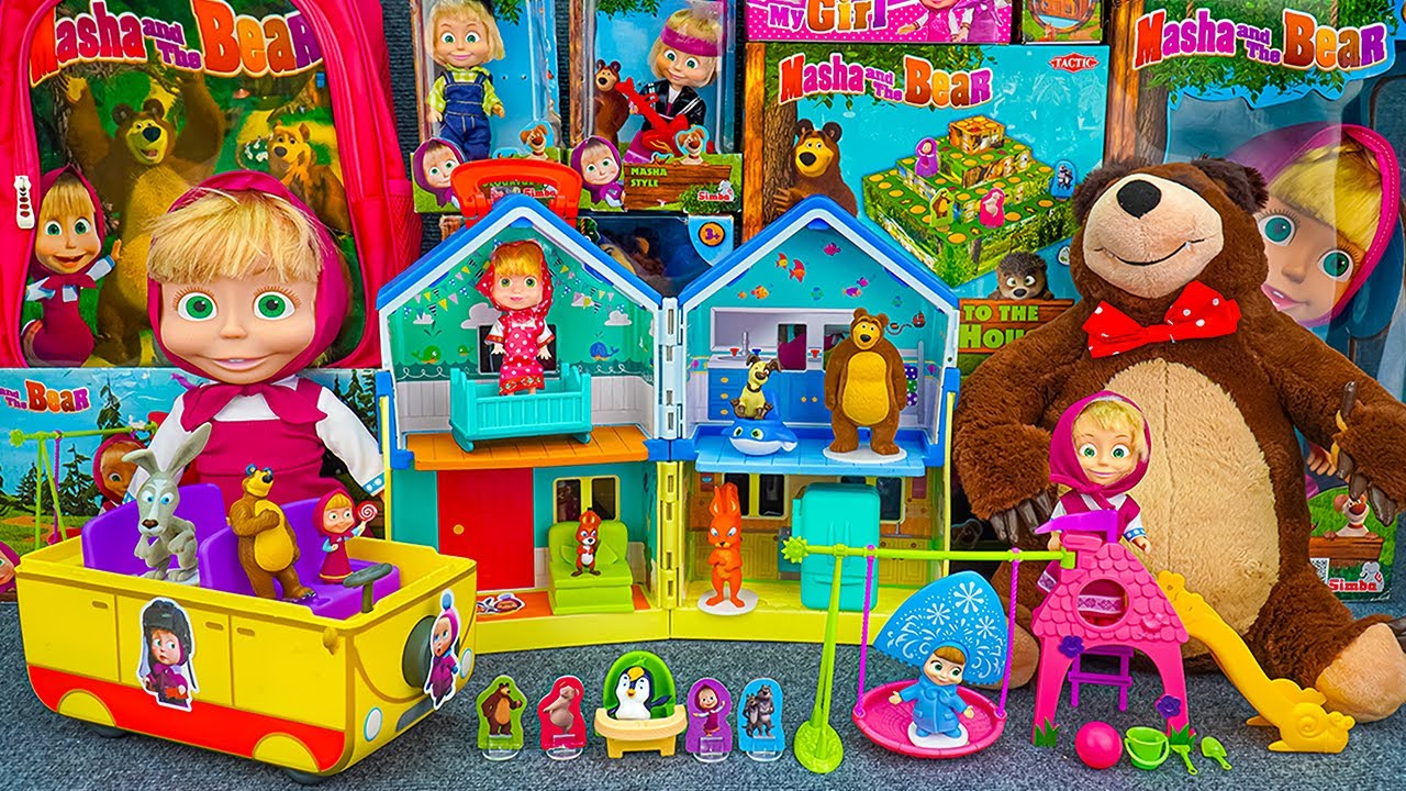 96 Minutes of Satisfying ASMR Unboxing 💙 Adorable Masha and The Bear ...