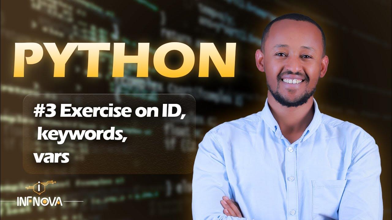 1.1 Exercise on Python Identifiers, keywords, variables, and type conversions - YouTube