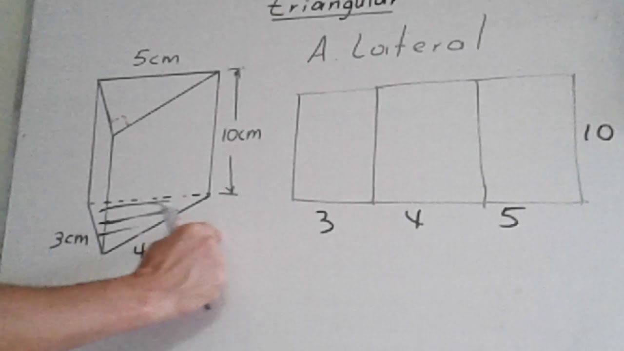 ÁREA DEL PRISMA TRIANGULAR (TRIÁNGULO RECTÁNGULO) - YouTube