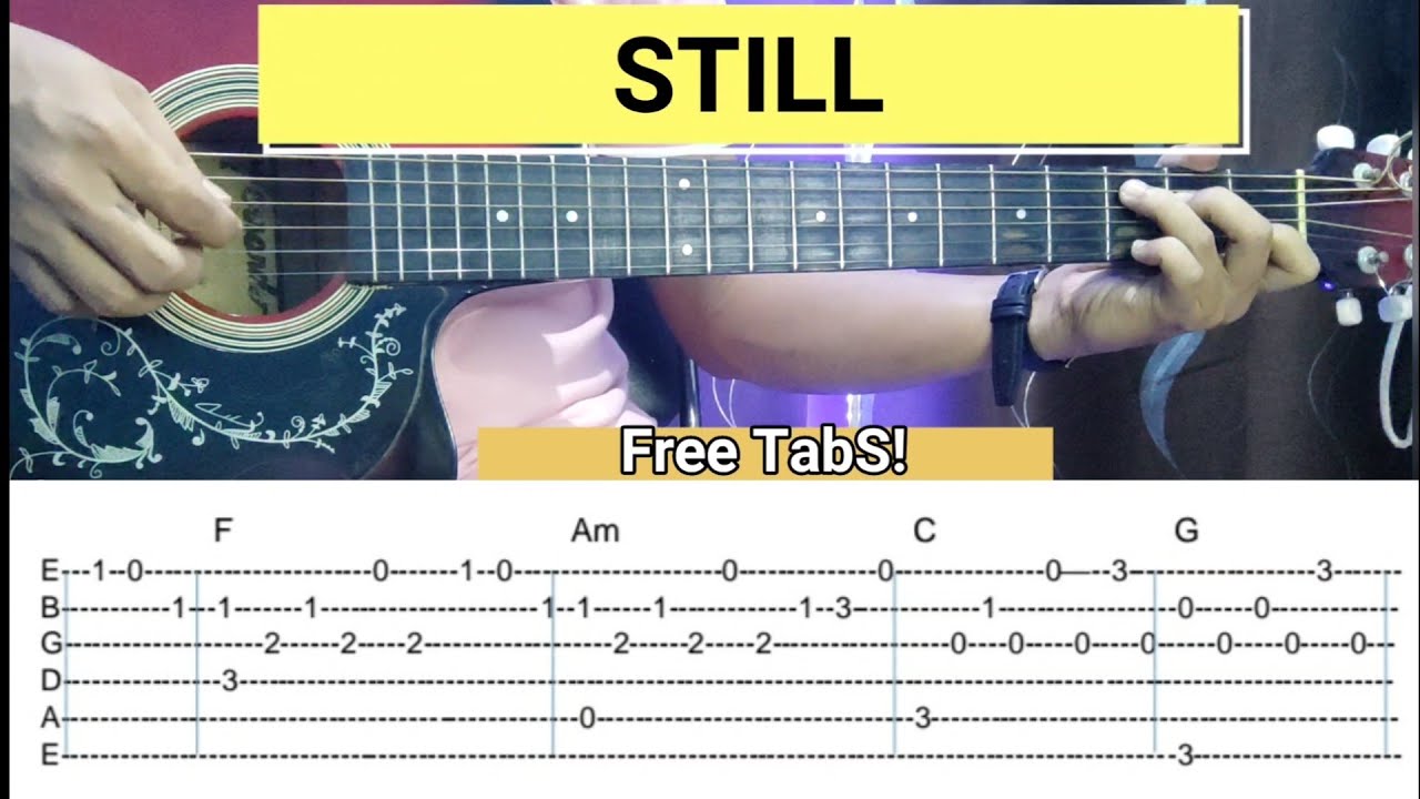 Hillsong - Still (Full Song) Fingerstyle Guitar with chords + Tabs ...