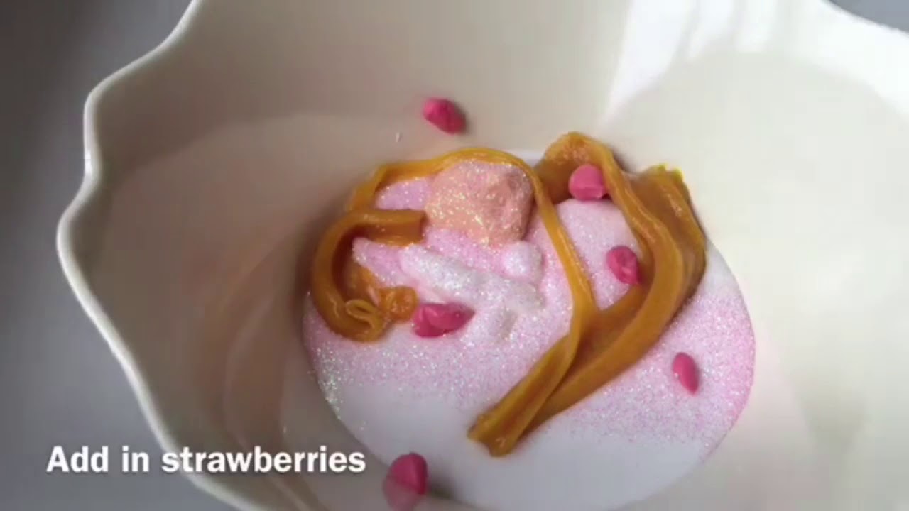 How To Make Strawberry Shortcake Slime - YouTube