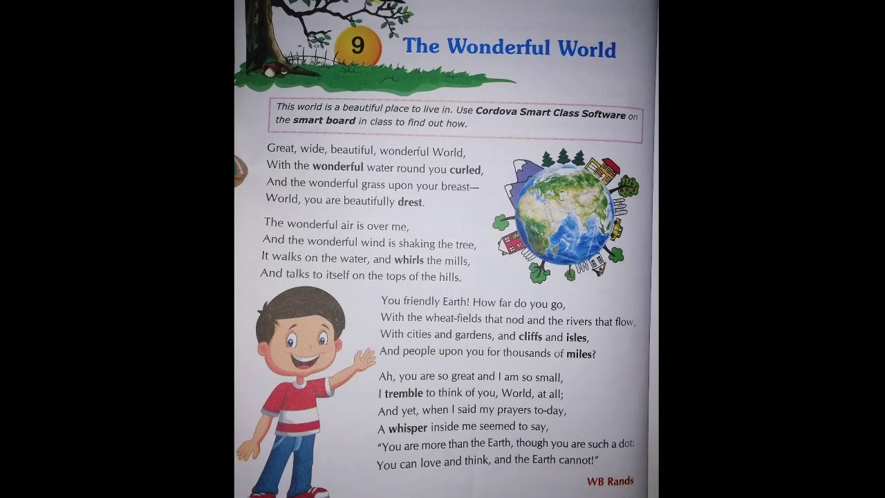The wonderful world (poem) summary - YouTube