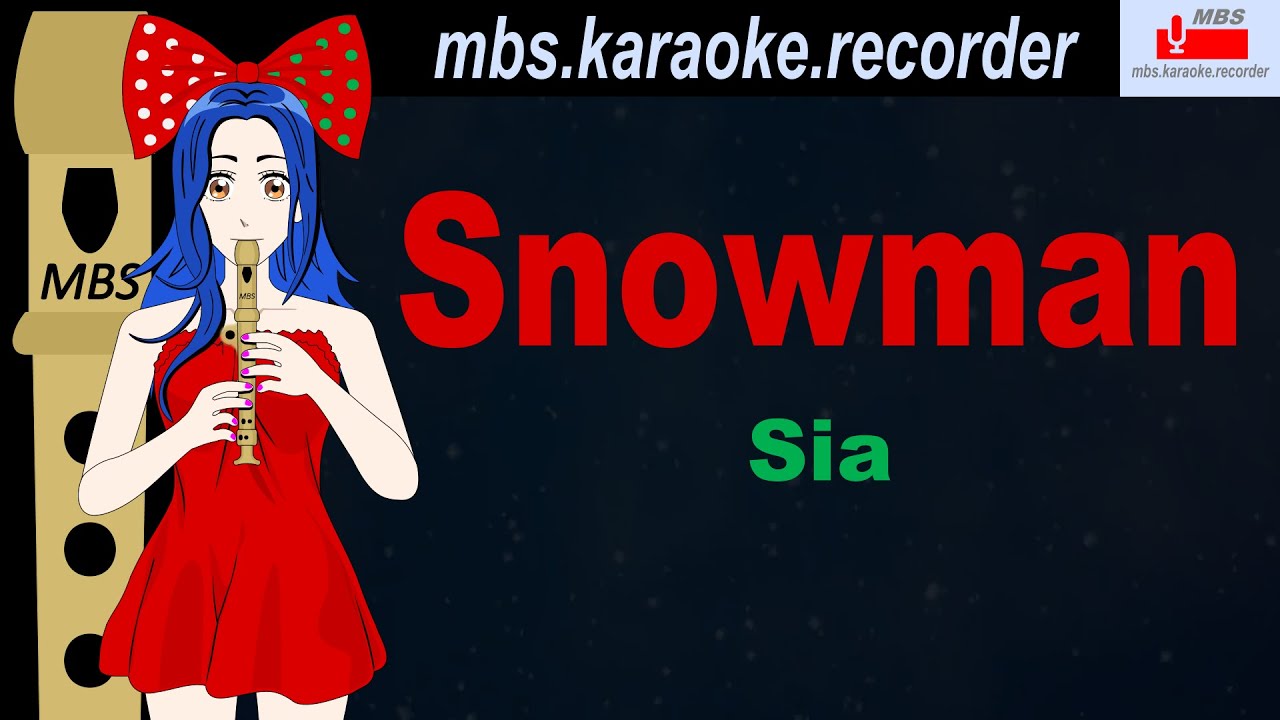Snowman - Sia Flute Recorder Tutorial / How To Play - YouTube