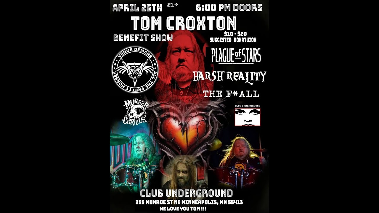 Tom Croxton Benefit Show April 25th 2025 Club Underground - YouTube