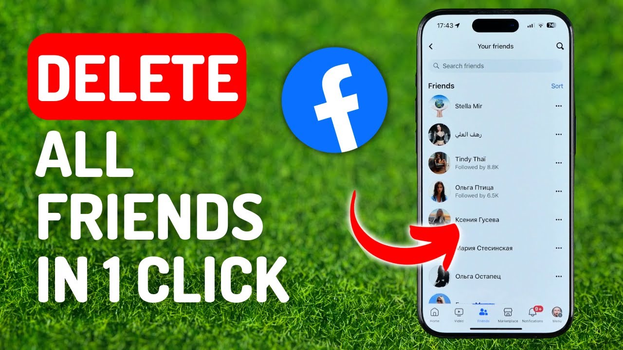 How to Delete All Facebook Friends in One Click - [IPhone 15 Pro] - YouTube