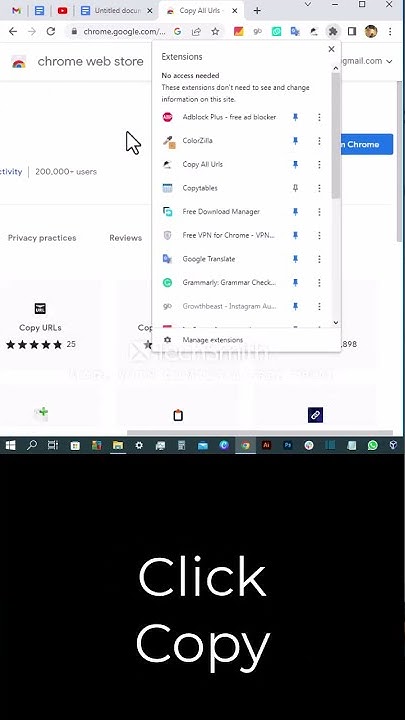 How to Copy URLS of All Open Tabs in Chrome Browser - YouTube