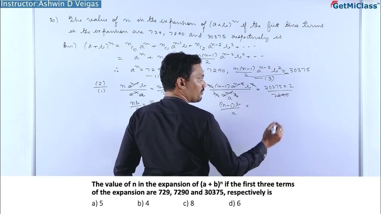 Solving Binomial Expansion Problems JEE 11th Maths Binomial Theorem - YouTube