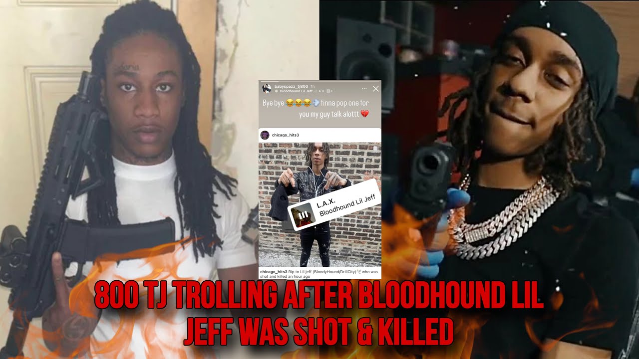 800 TJ mocking Bloodhound Lil Jeff after he was shot - YouTube
