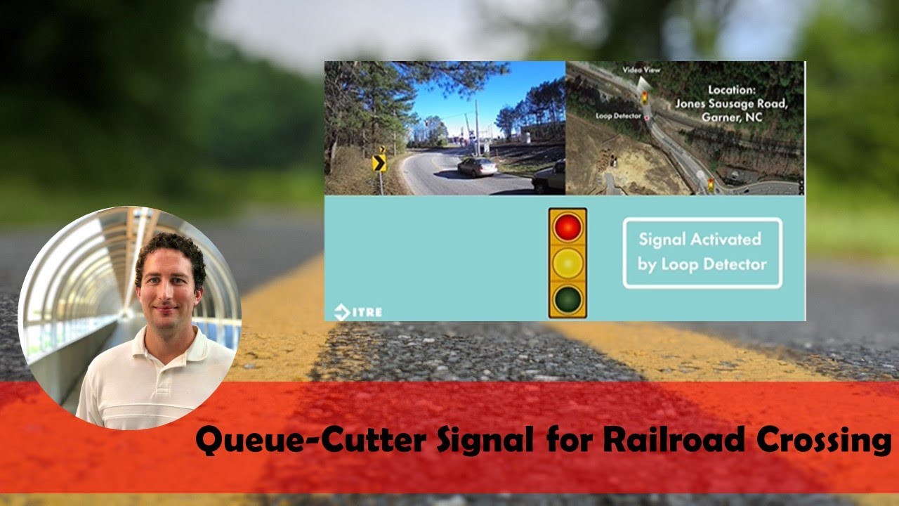 Queue-Cutter Signal for Railroad Crossing - YouTube