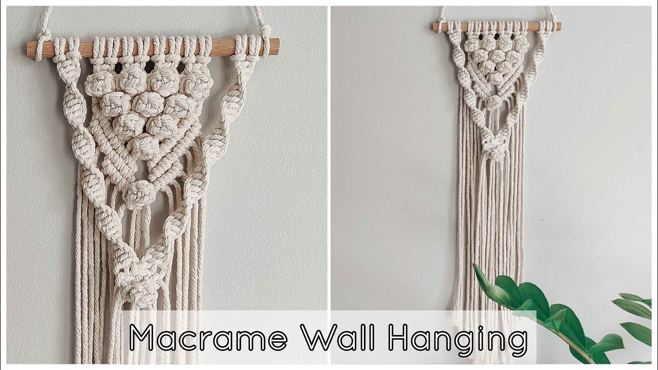 DIY MACRAME WALL HANGING DECOR FOR BEGINNERS MEDIUM SIZE | SIMPLE ...