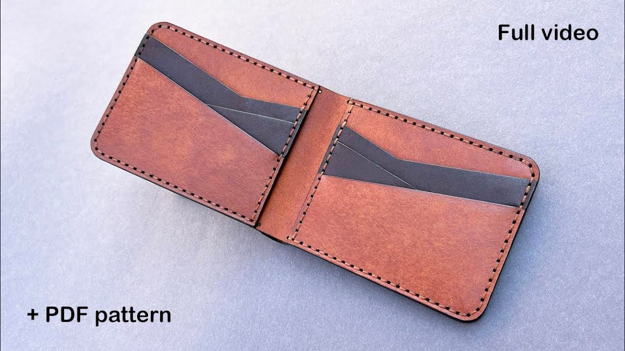 Making a Handmade Leather Bifold Wallet (+PDF Pattern) - YouTube
