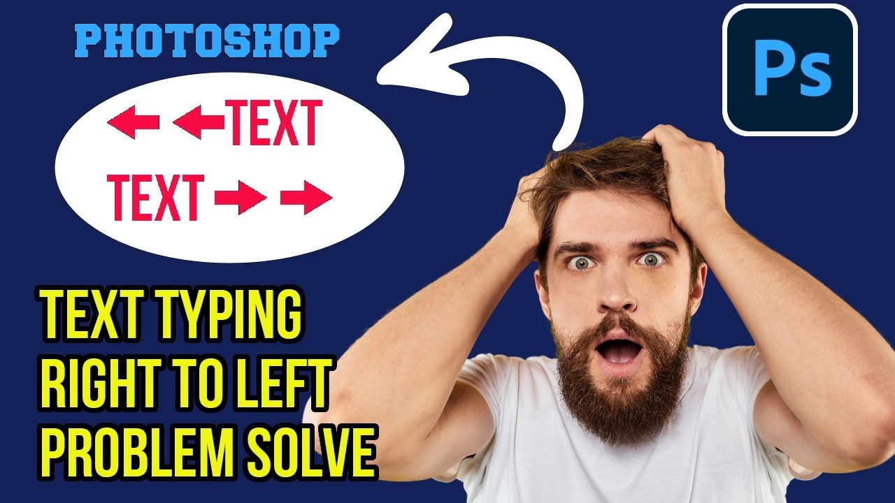 photoshop text typing right to left problem solved💪😄👌#ps - YouTube