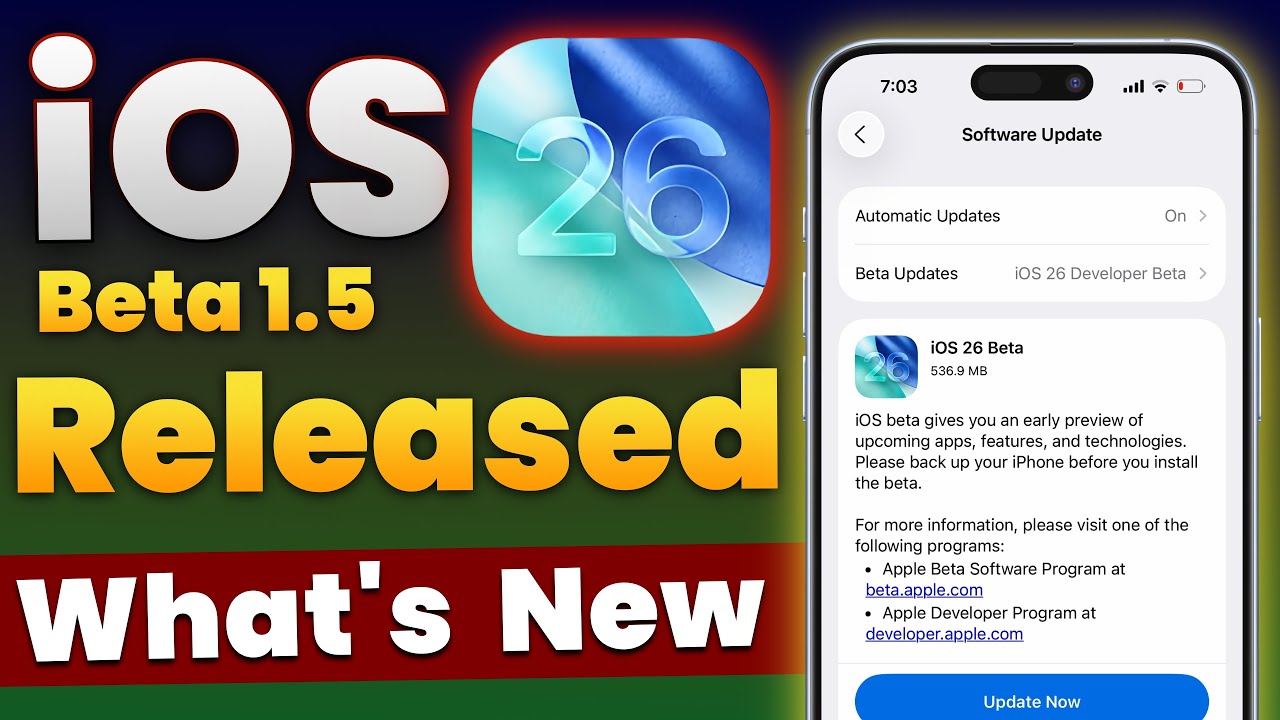 iOS 26 Beta 1.5 Released - Why this Update? What's New ? - YouTube
