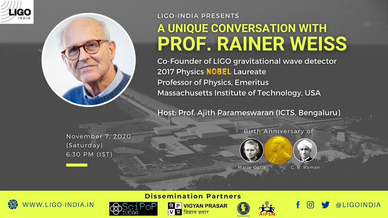 A unique conversation with Prof. Rainer Weiss - YouTube