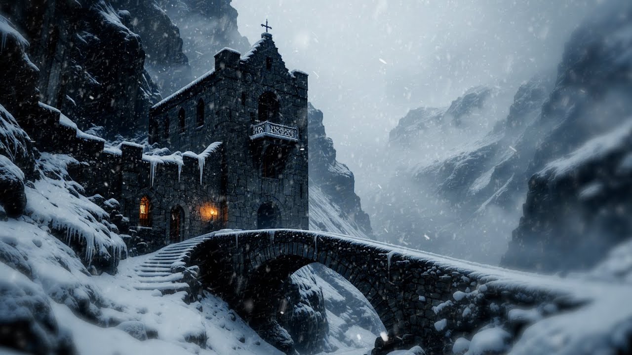 Winter Storm┇Snowstorm Sounds Roaring in Cold Snowy Castle┇Winter Storm ...