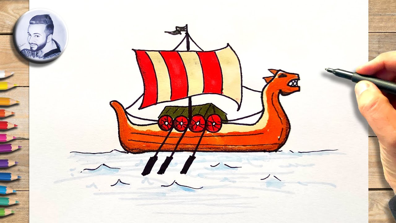 Dessin De Drakkar Viking