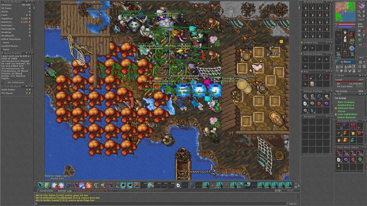 Tibia - Oramond Massacre xD This went well..... - YouTube