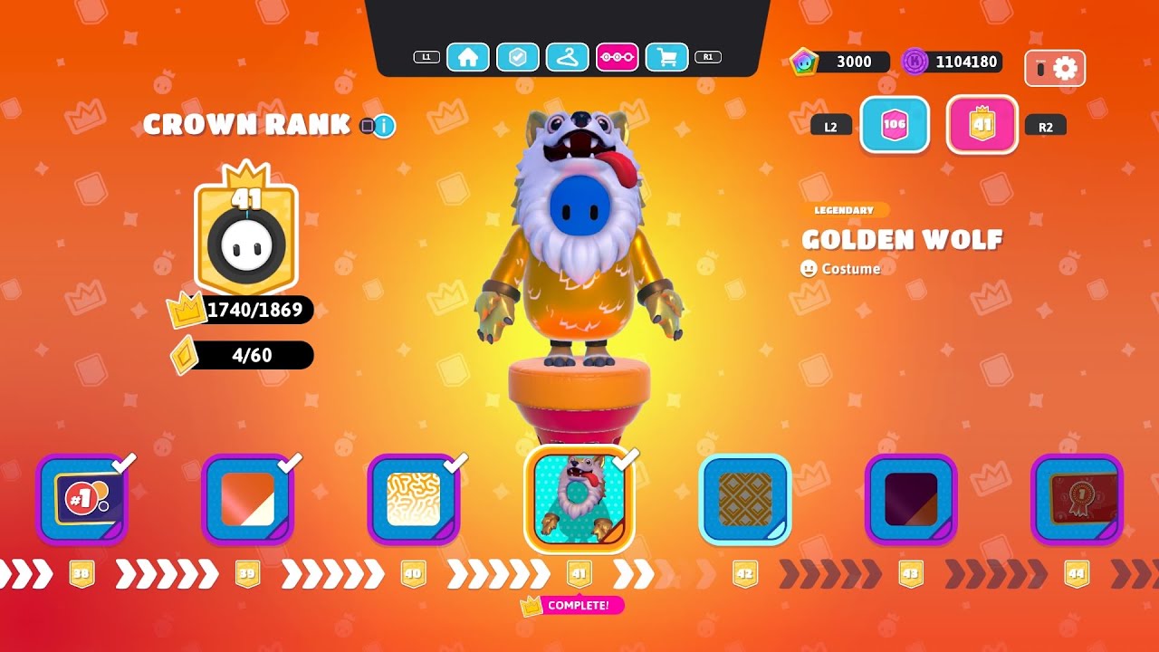 Fall Guys SS2: i Finally Got Full Golden Wolf! - YouTube