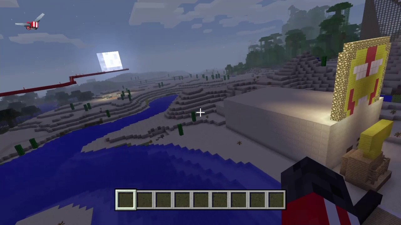 Minecraft gameplay (I built the krusty krab and youtube logo) - YouTube