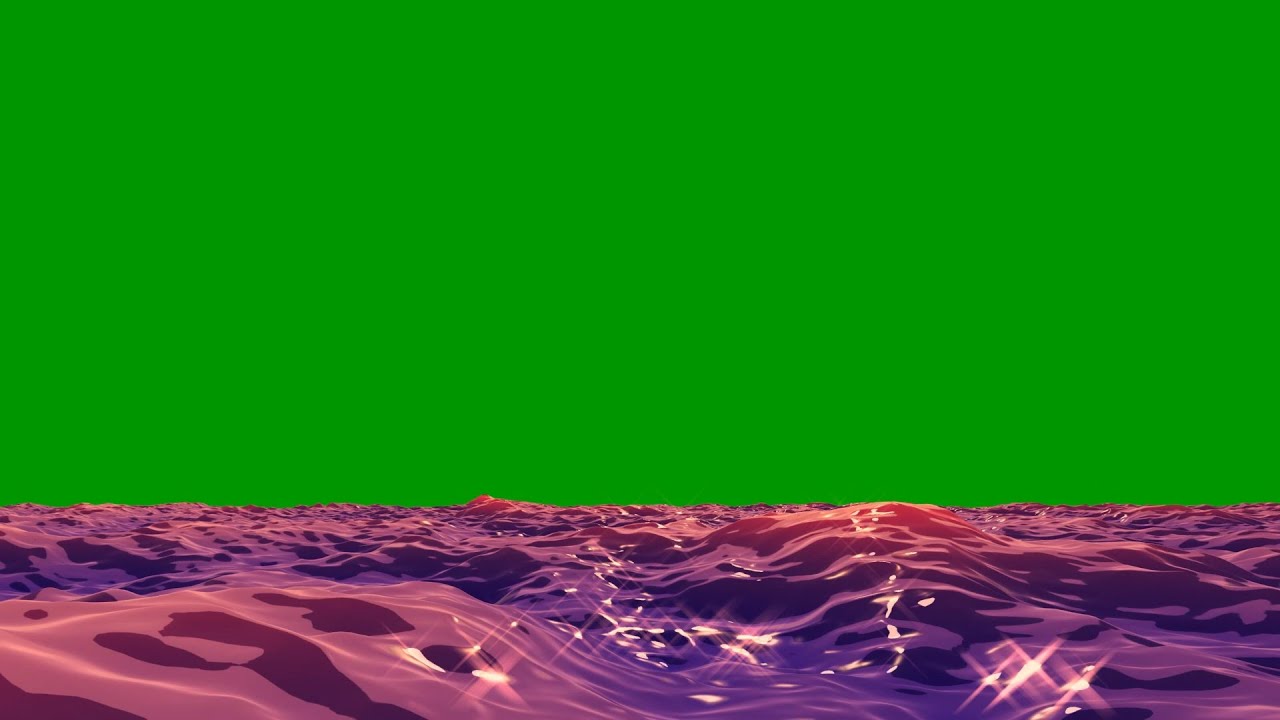 Anime Ocean Waves Loop Green Screen 12 - YouTube