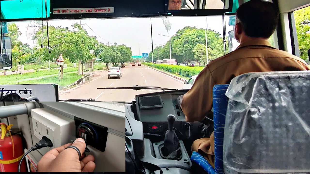 HRTC Brand New HIMDHARA Semi-luxery BUS with Charging points on Every ...