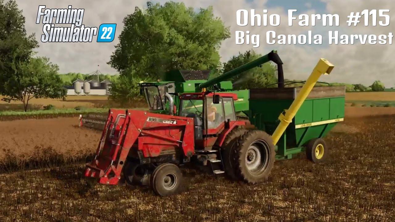 OHIO FARM #115 / Big Canola Harvest / Farming Simulator 22 PS5 Let's ...