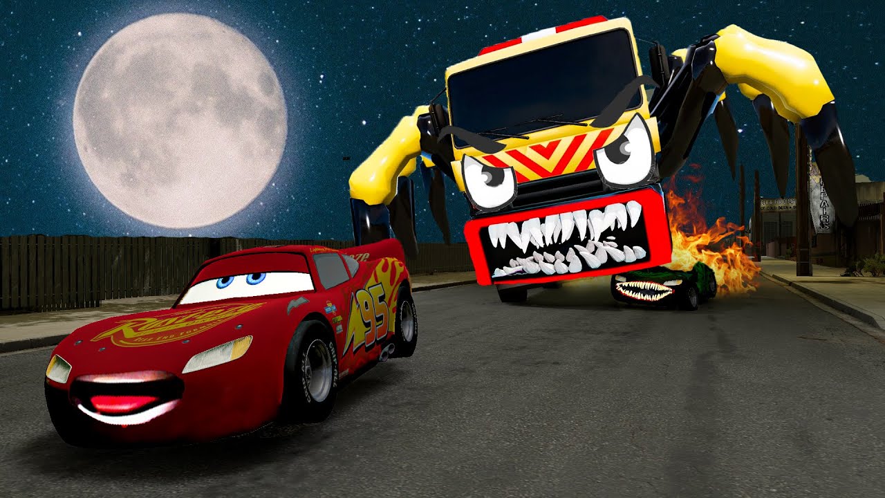 Angry TOW TRUCK & Zombie Mcqueen vs Lightning Mcqueen in BeamNG.Drive ...
