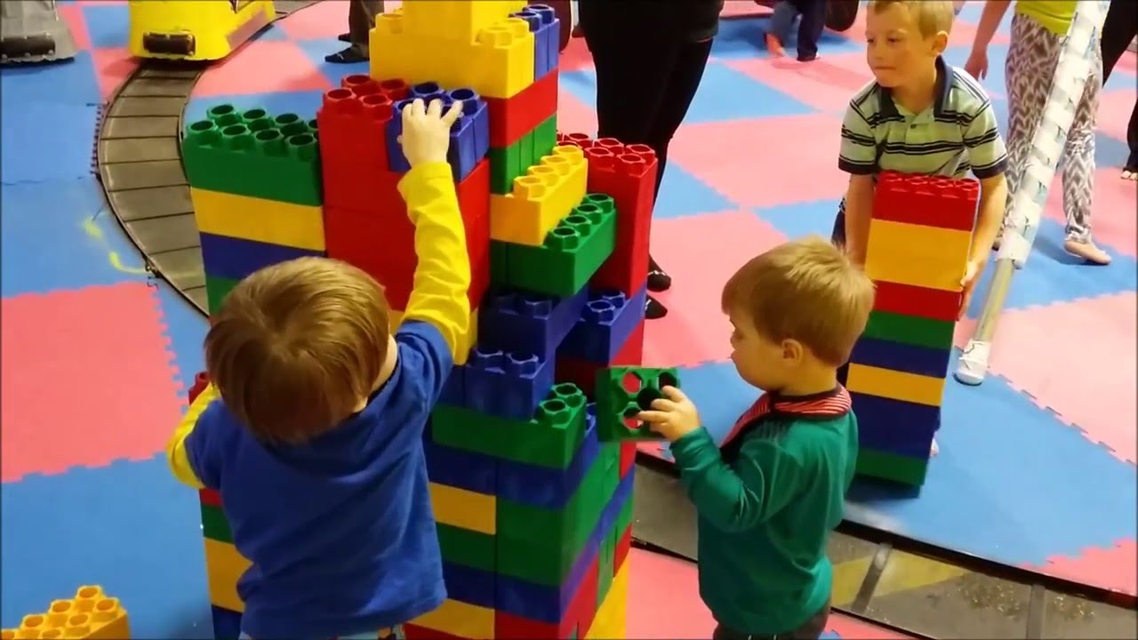 Jumbo Lego Building blocks with tower crash - YouTube