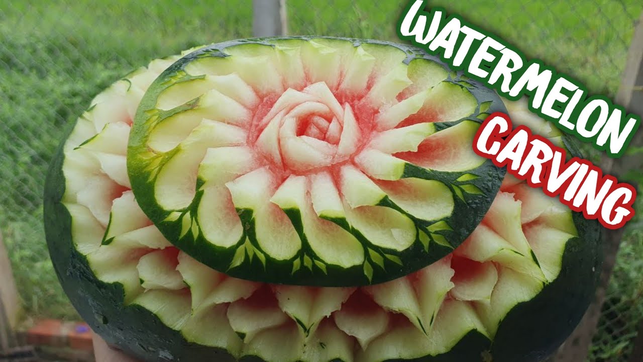 Easy Watermelon Carving to make at home | Fruit Carving For beginners 2 ...