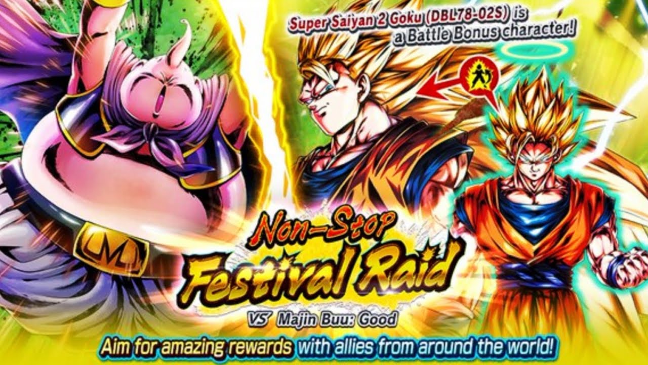 NON-STOP Festival Raid MAJIN BUU Boss Battle | Dragon Ball Legends ...