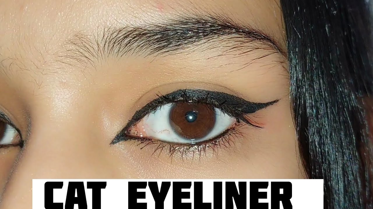 Cat eyeliner tutorial | easy eyeliner for beginners ️ - YouTube