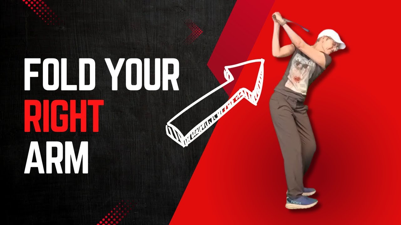 Fold your right arm on the backswing - YouTube
