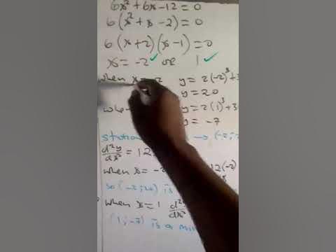 Differentiation| the nature of turning points. IGCSE. - YouTube