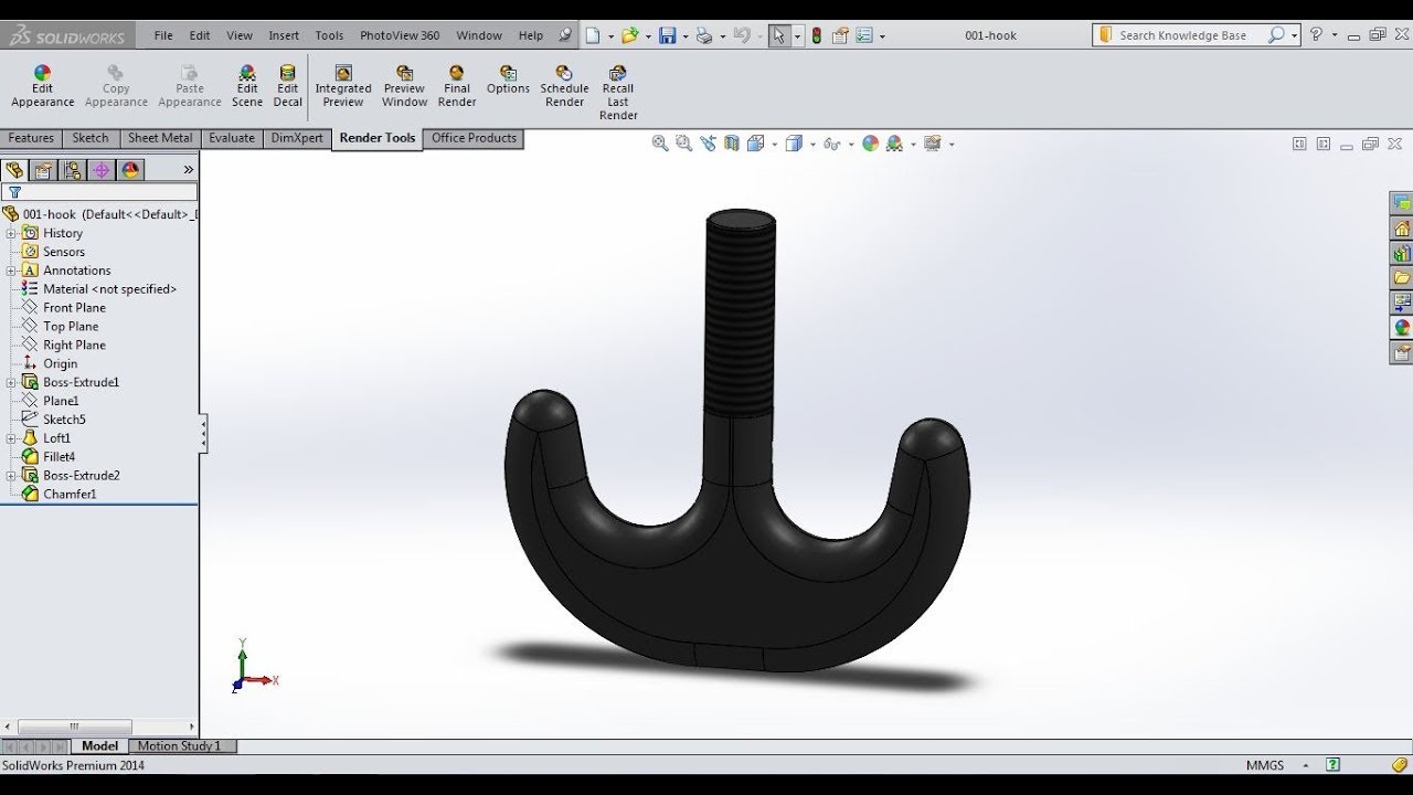 Solidworks Tutorial #27 Double Hook Part 1- in Solidworks - YouTube