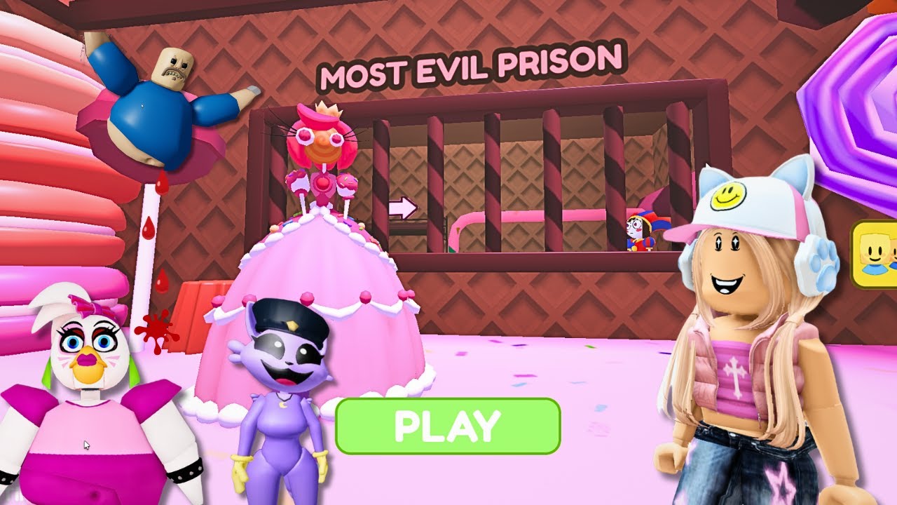 Roblox DIGITAL CIRCUS CANDY LAND PRISON RUN!(OBBY)Walkthrough Speedrun ...