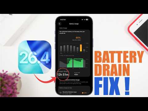 iOS 26.4 - How To FIX Battery DRAIN on iPhone !