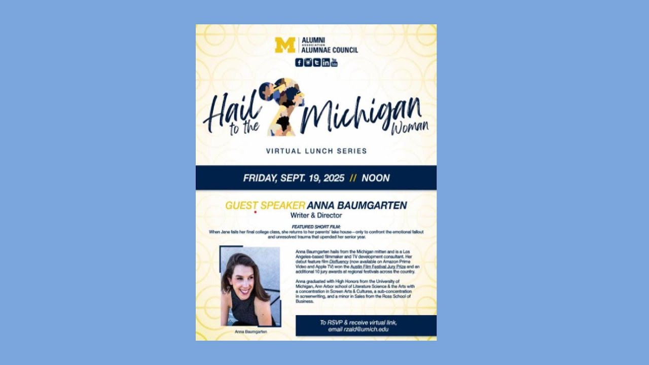 2025 September 19 Hail to the Michigan Woman - Anna Baumgarten - YouTube