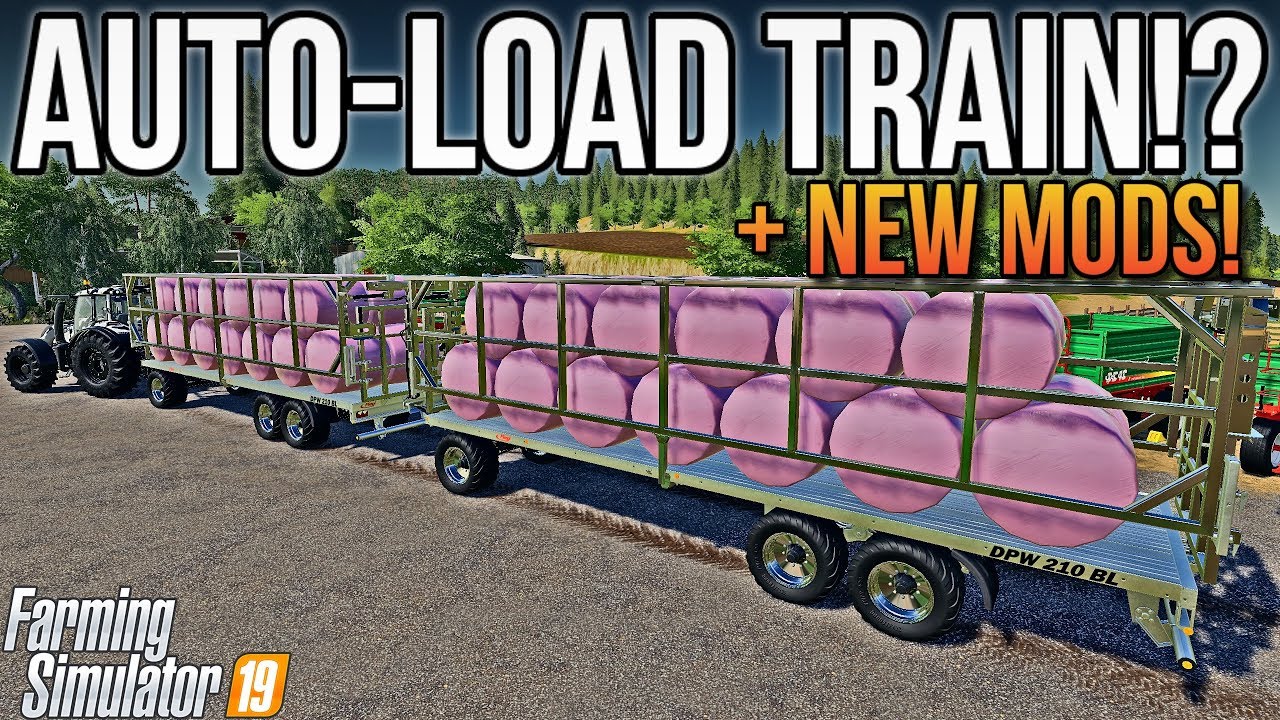 AUTOLOAD BALE ROAD TRAIN!? | New Mods For Farming Simulator 19! - YouTube