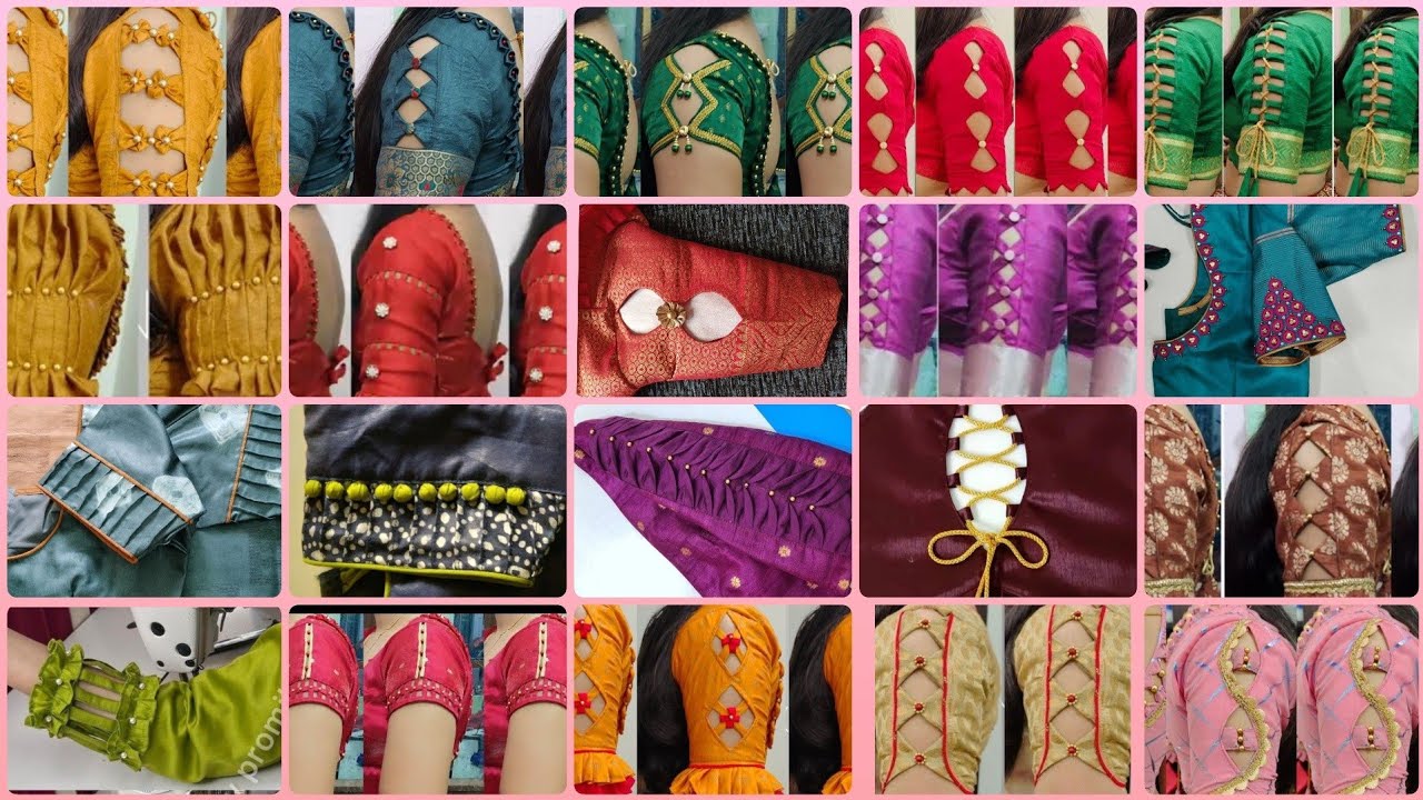 Latest sleeve design for blouse/Short sleeve design /baju design - YouTube