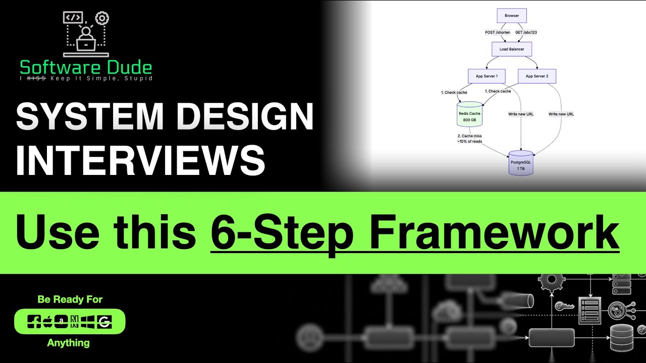 System Design Interview 6 Step Framework - Ace ANY System-Design Interview - YouTube