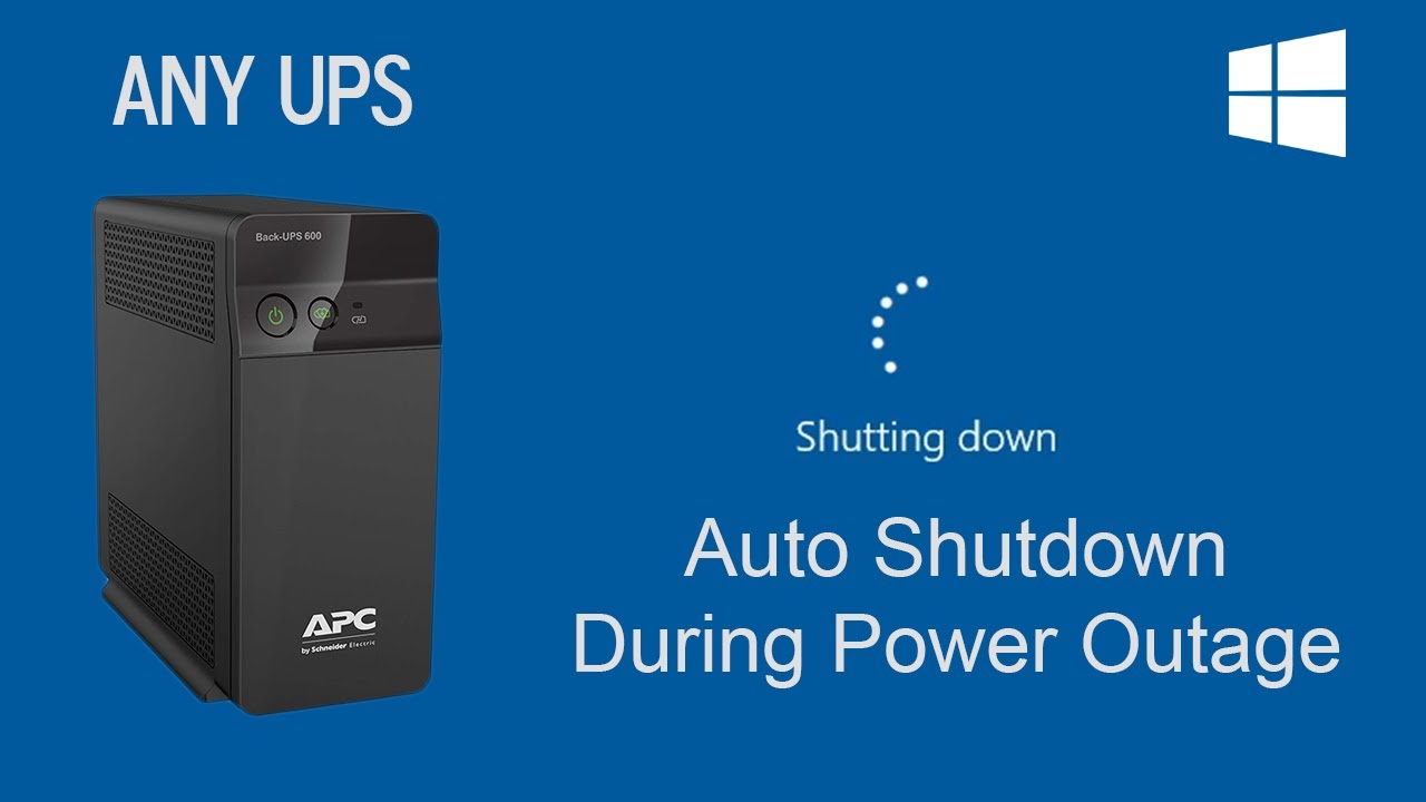 Any UPS Auto Shutdown Computer During Power Outage - YouTube