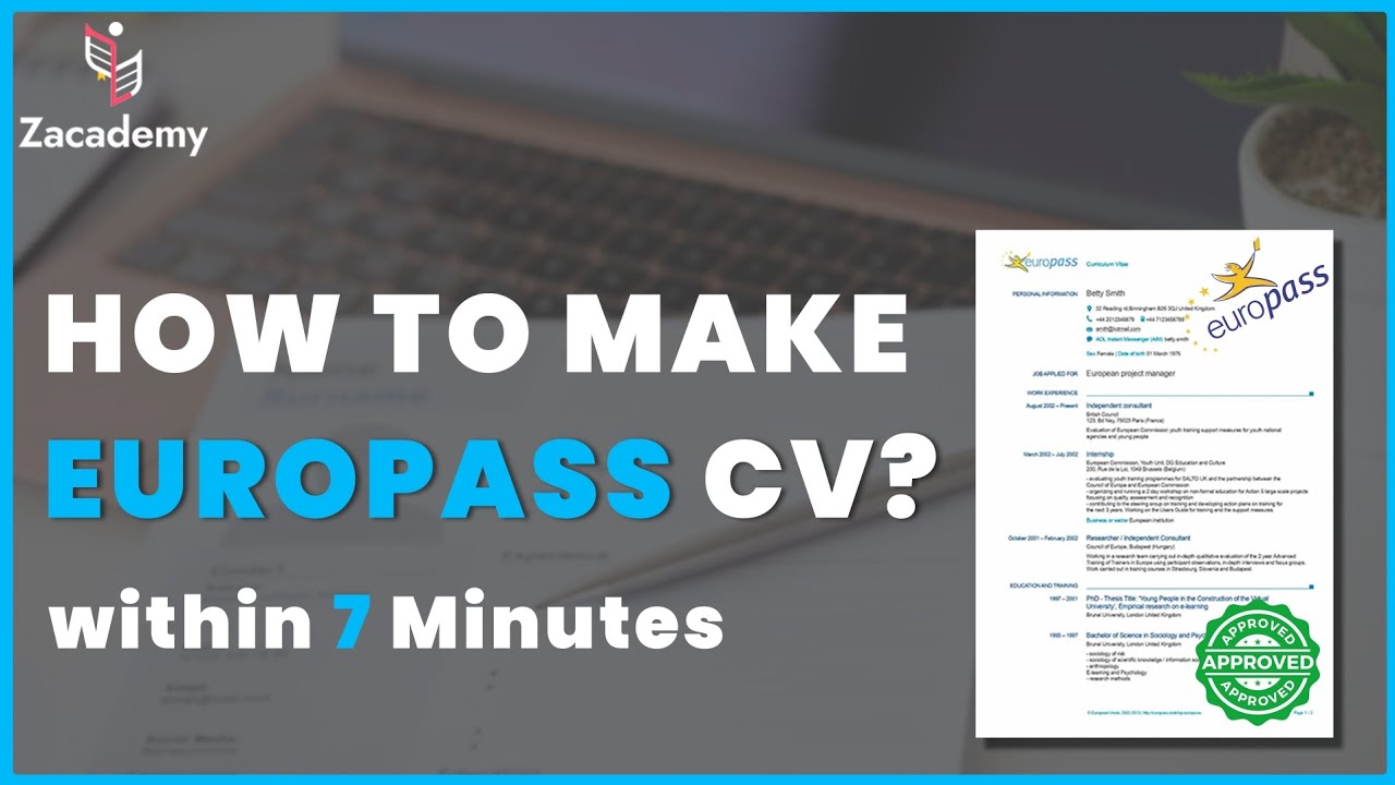 How to make Europass CV | Complete guide for Beginners | Europass CV ...